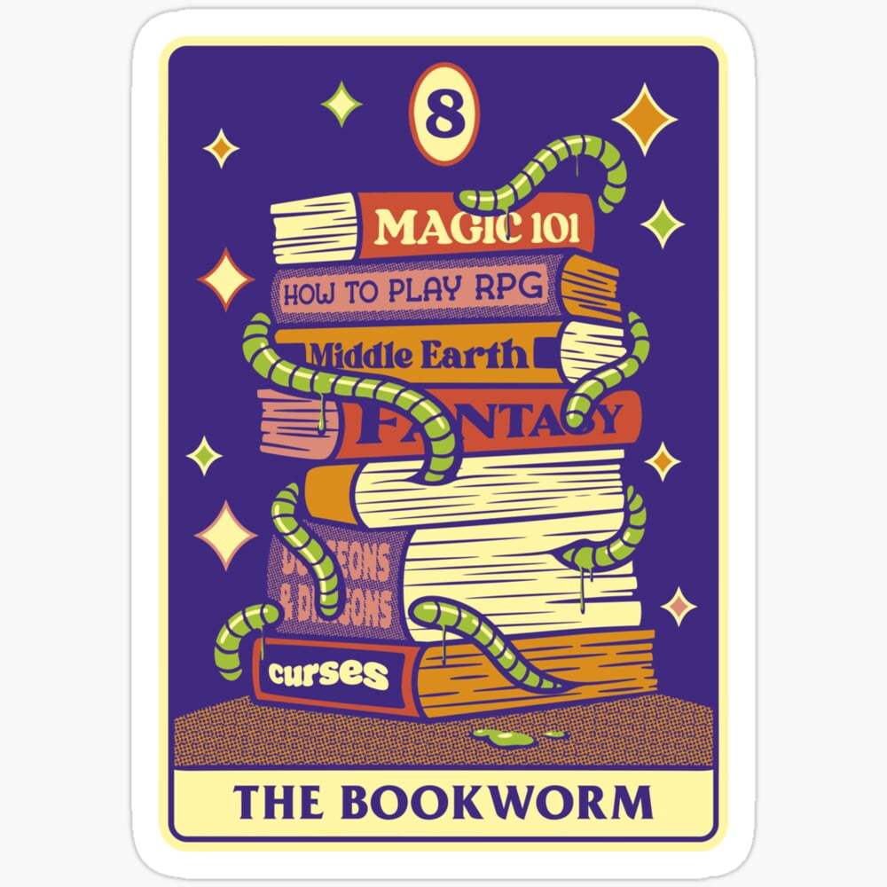 The Bookworm Rpg Sticker Phone Decal Water Bottle Stickers Car Decals ...