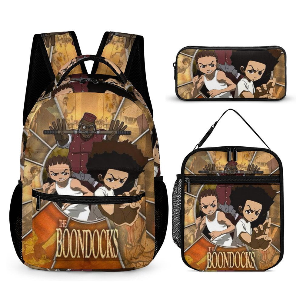 The Boondocks 3 Piece Backpack Set School Bag Combination Travel ...