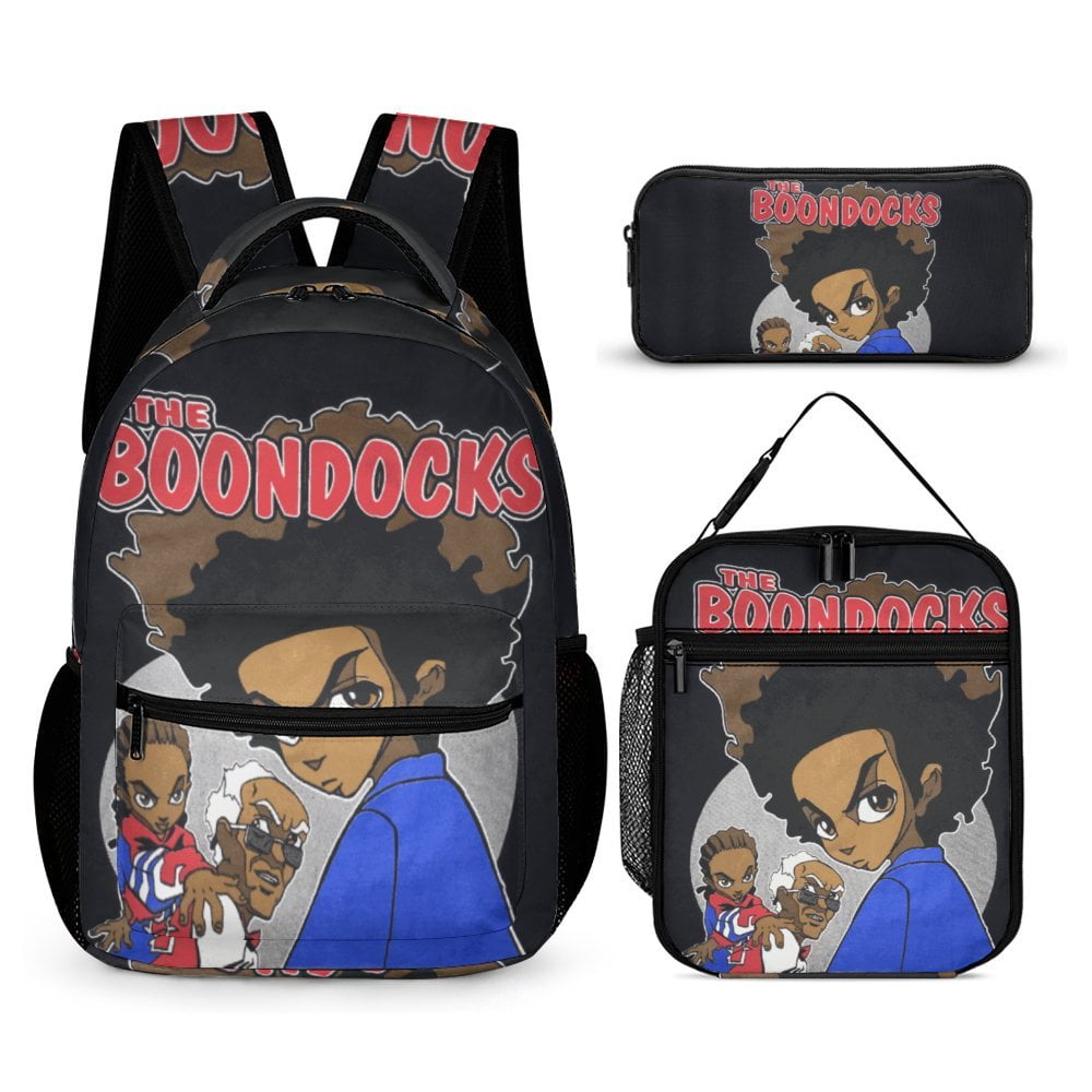 The Boondocks 3 Piece Backpack Set School Bag Combination Travel ...