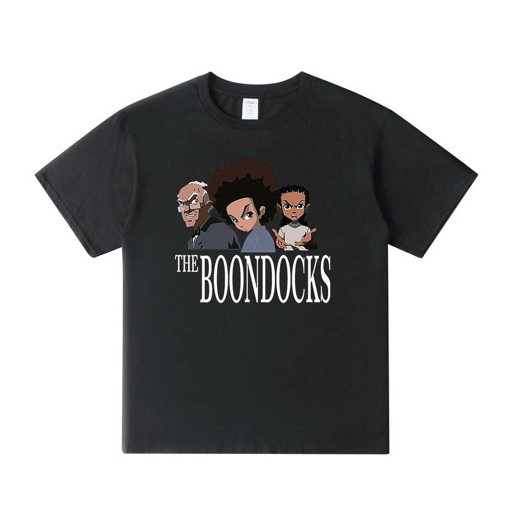 The Boondocks Anime T-shirt America Black Cartoon Merch Women Men ...