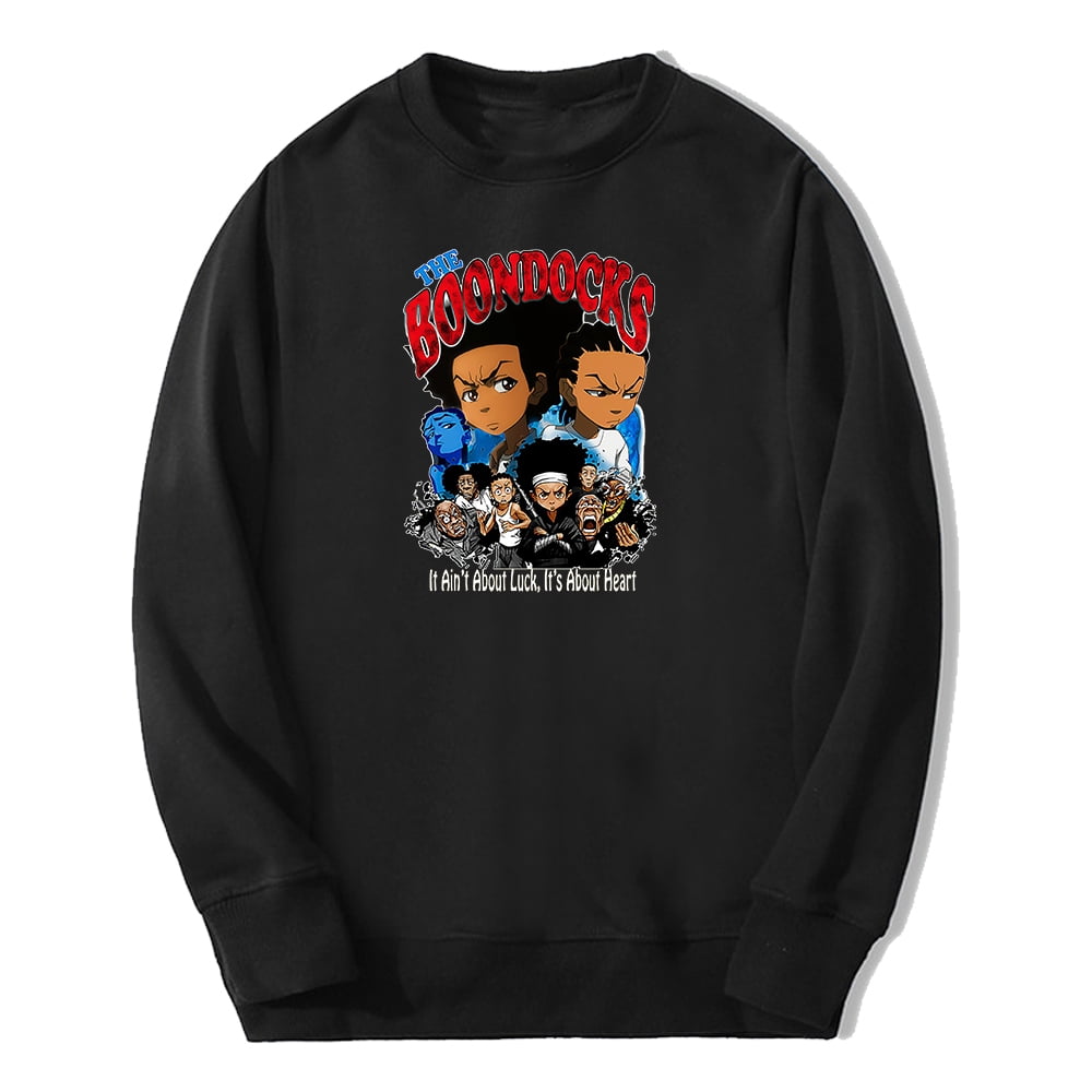 The Boondocks Black Cartoon Sweatshirt America Anime Crewneck ...
