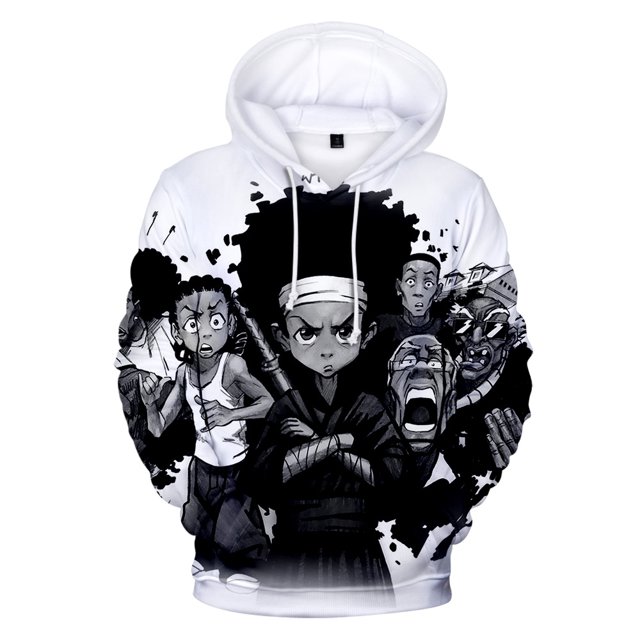 The Boondocks Hoodie Fashion Men's and Women's Long Sleeve Sweatshirt ...