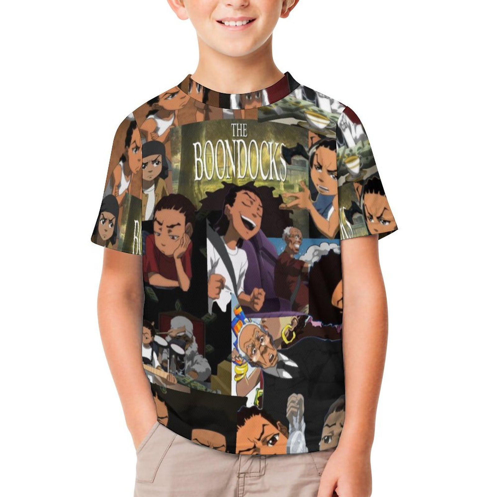 The Boondocks Kid Shirts Unisex Casual Tops 3D Print Graphic Tees Short ...