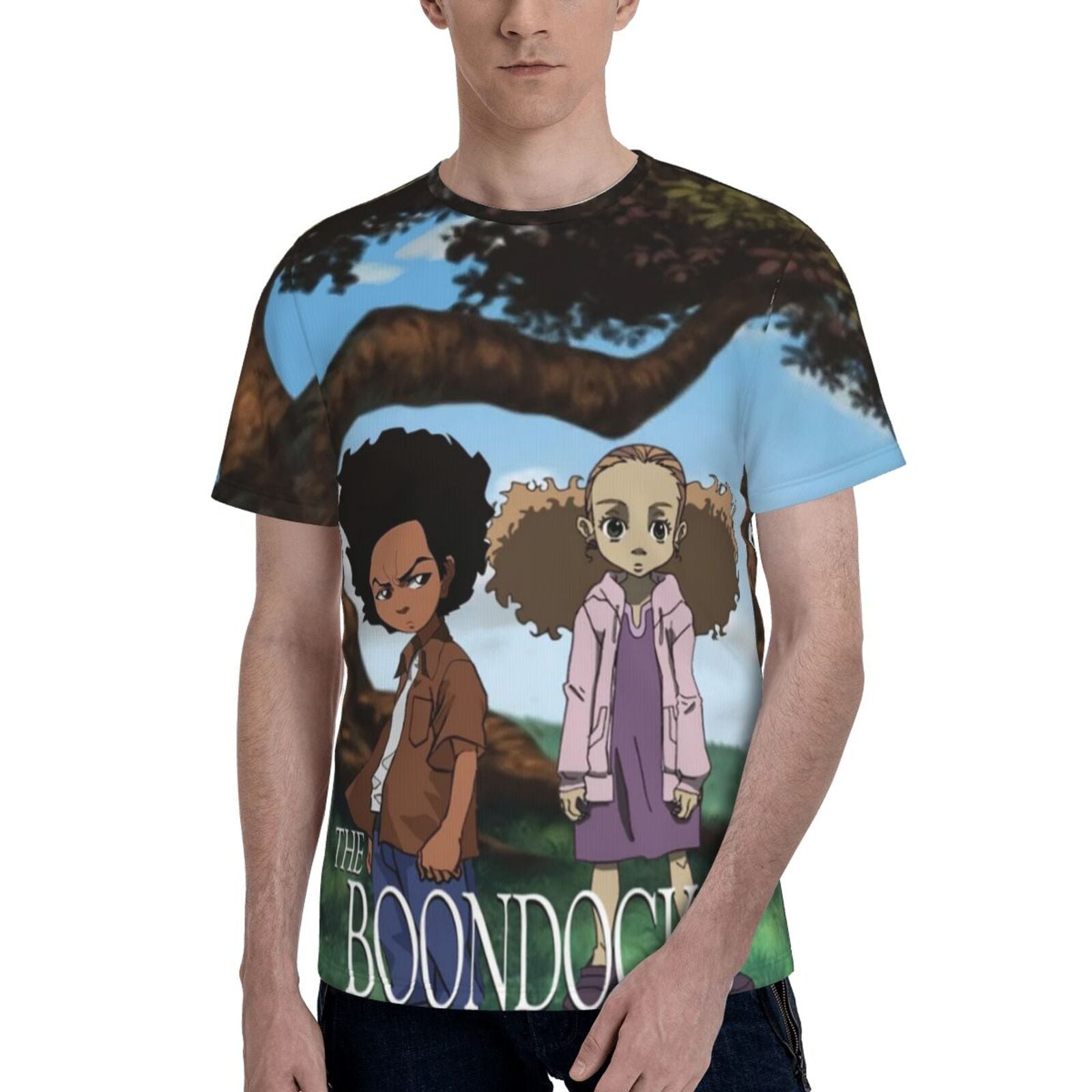 The Boondocks Men's Short-Sleeve T-Shirt Summer Casual Tee Top ...