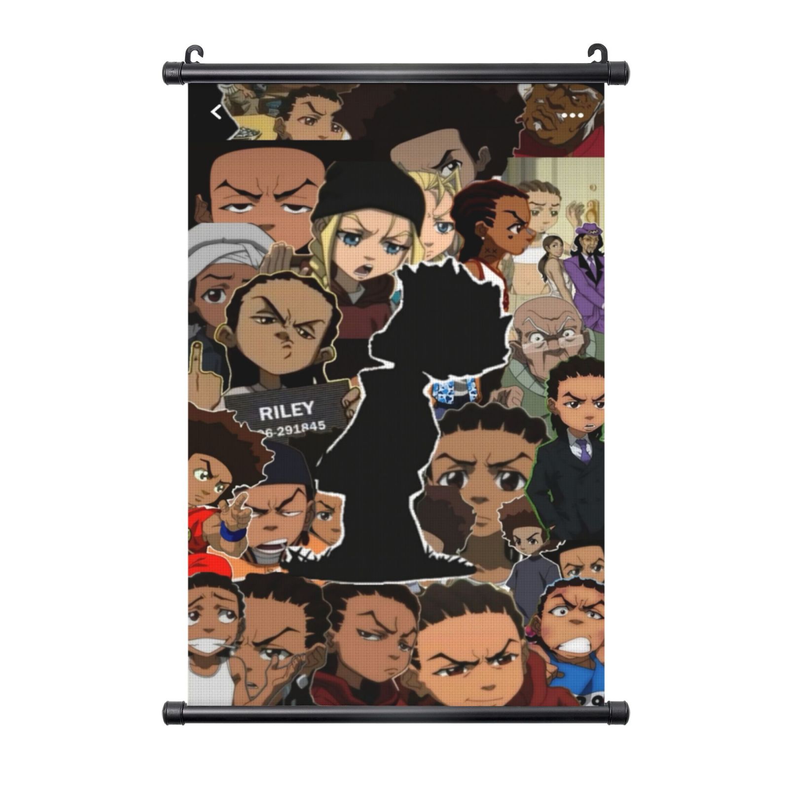 The Boondocks Poster Aesthetic Canvas PVC Shaft Wall Art Hanging Hanger ...