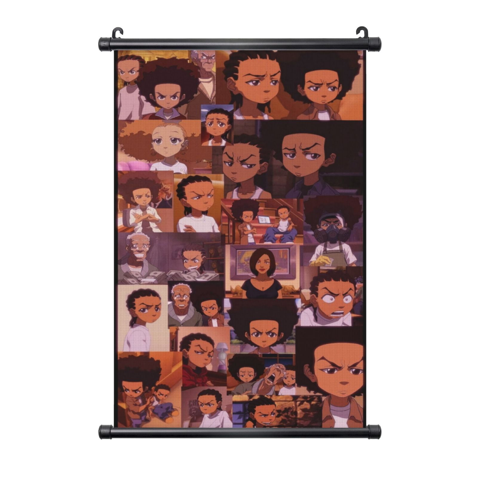 The Boondocks Poster Aesthetic Canvas PVC Shaft Wall Art Hanging Hanger ...