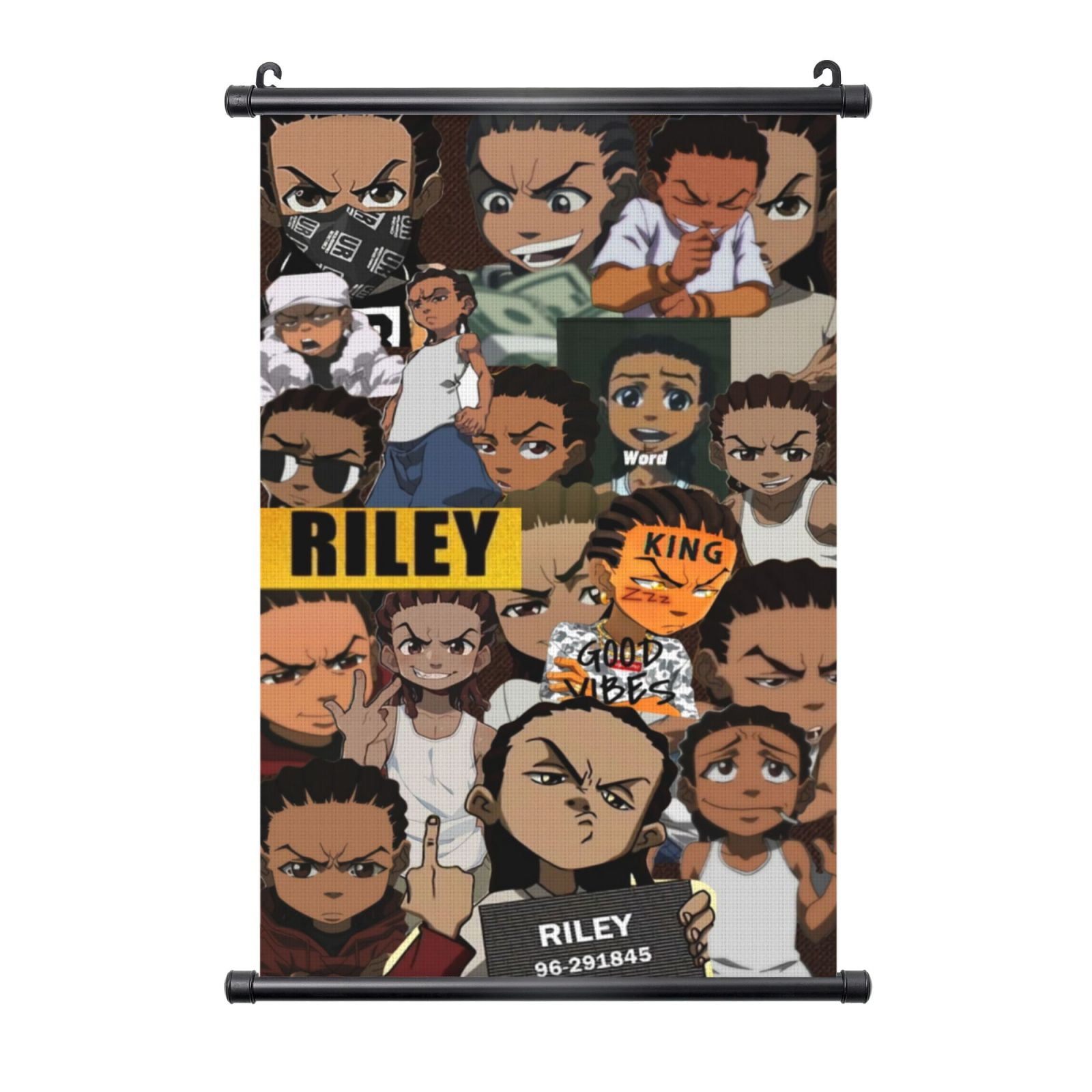 The Boondocks Poster Aesthetic Canvas PVC Shaft Wall Art Hanging Hanger ...
