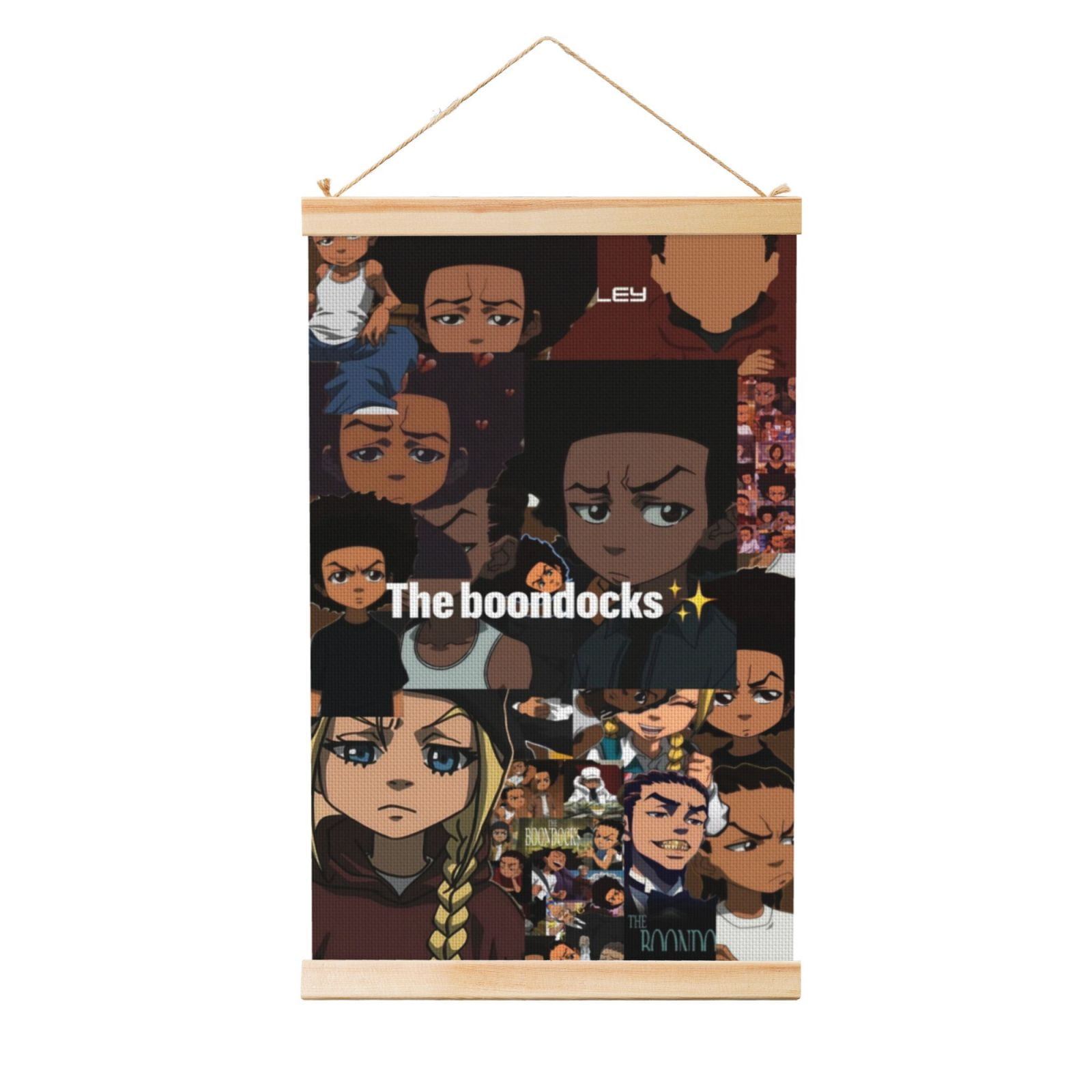 The Boondocks Poster Aesthetic Canvas Wooden Shaft Wall Art Hanging ...