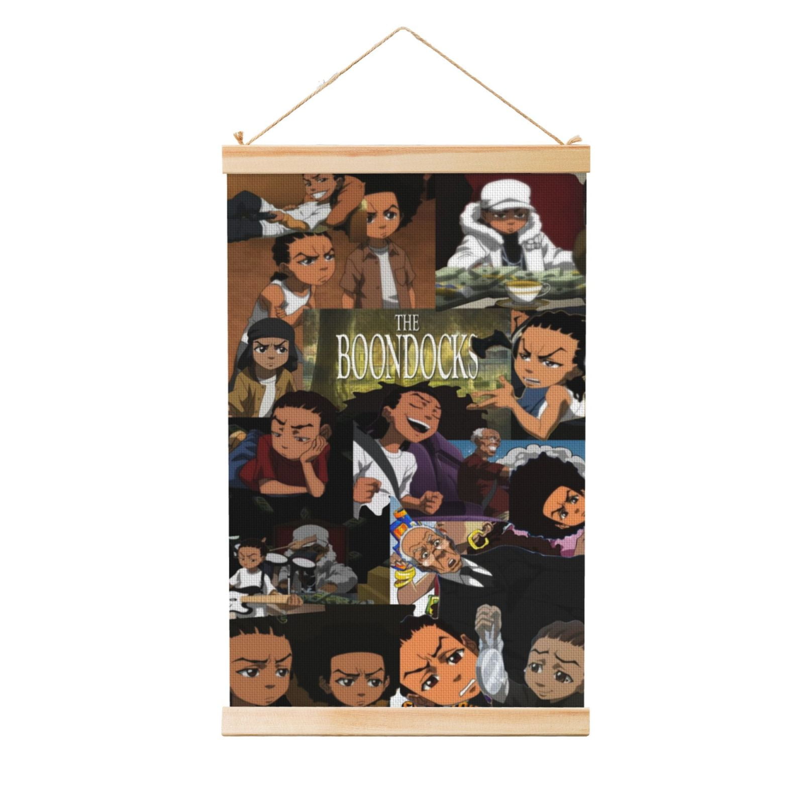 The Boondocks Poster Aesthetic Canvas Wooden Shaft Wall Art Hanging ...