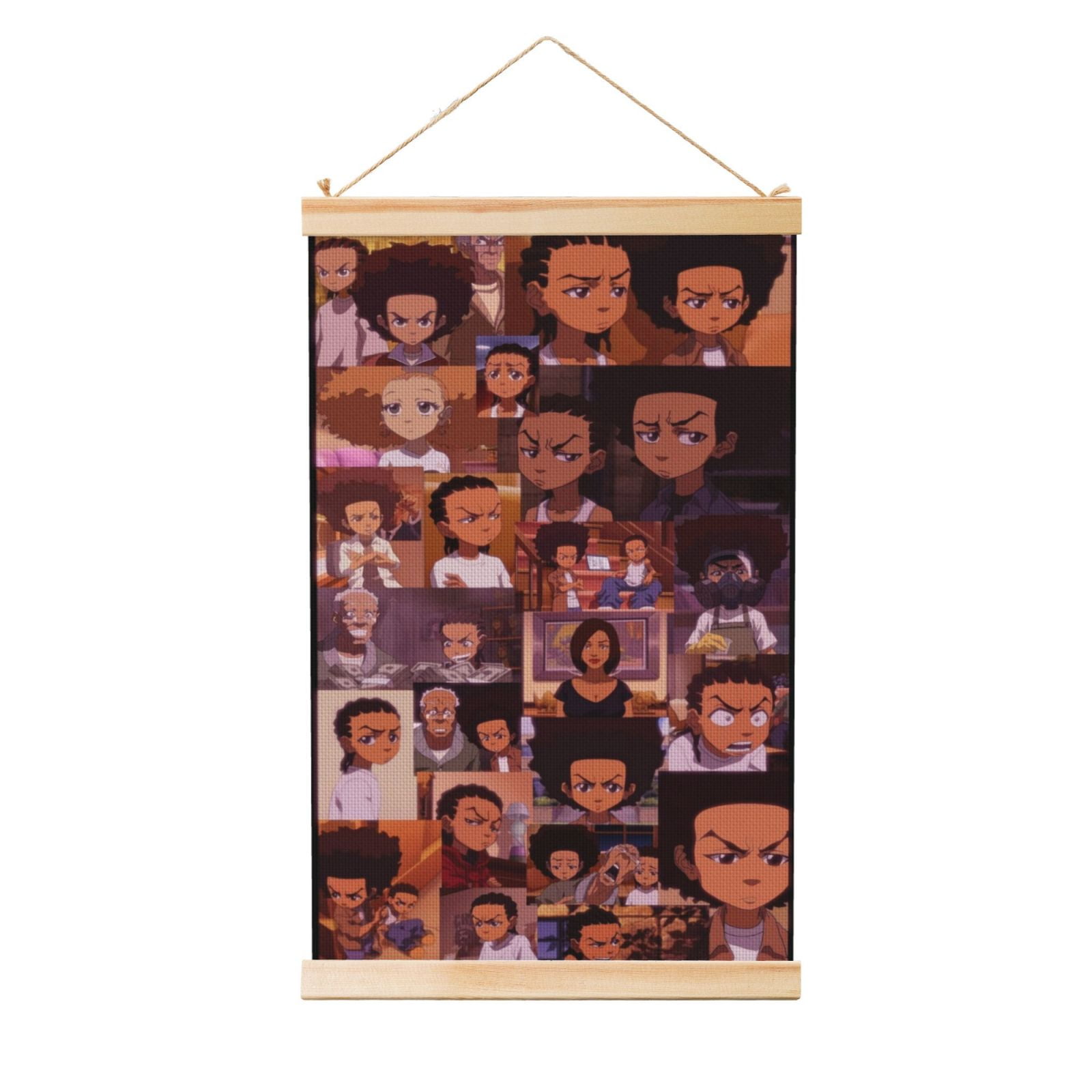 The Boondocks Poster Aesthetic Canvas Wooden Shaft Wall Art Hanging ...