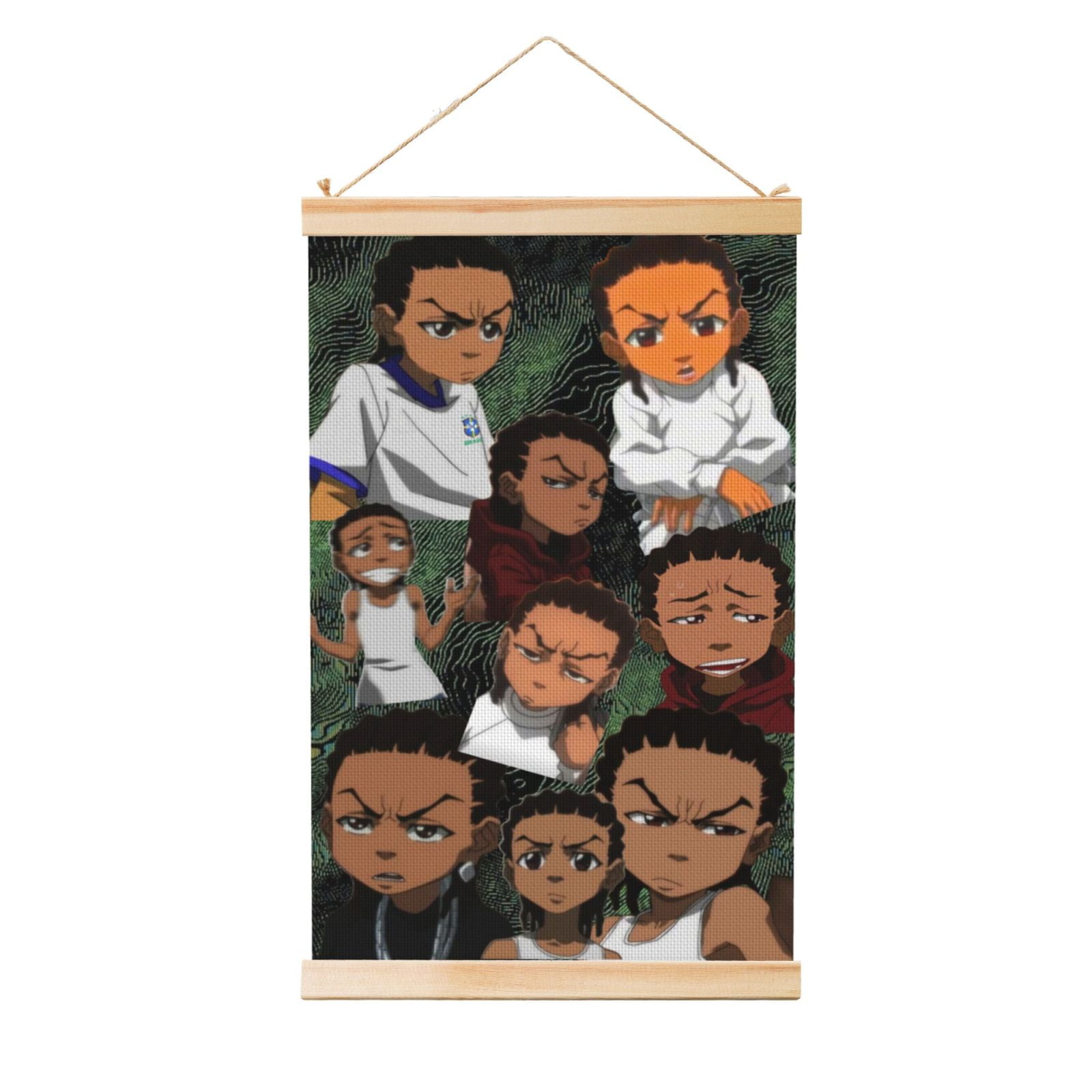 The Boondocks Poster Aesthetic Canvas Wooden Shaft Wall Art Hanging ...