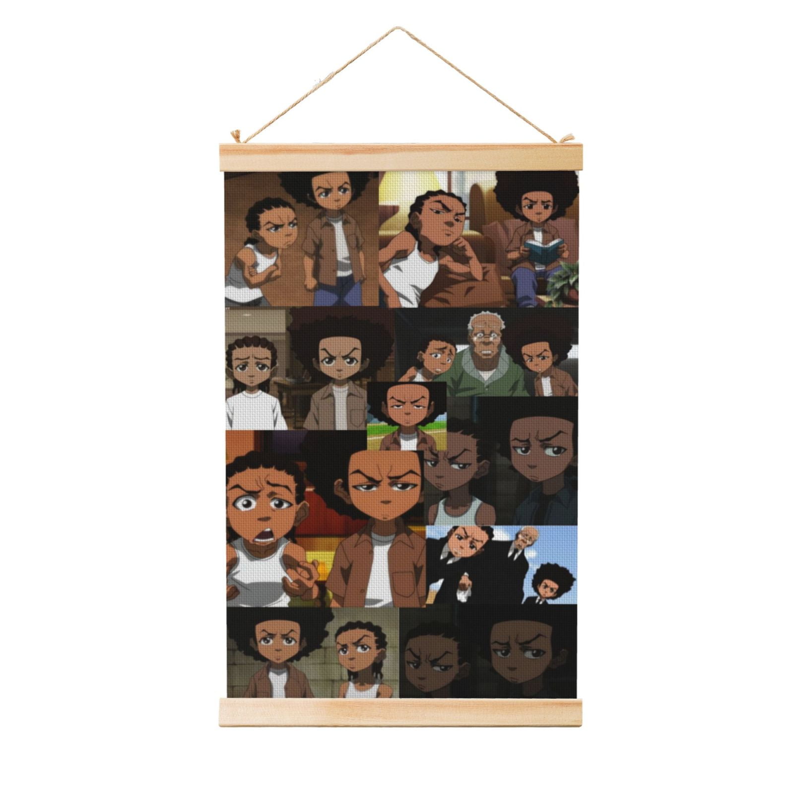 The Boondocks Poster Aesthetic Canvas Wooden Shaft Wall Art Hanging ...
