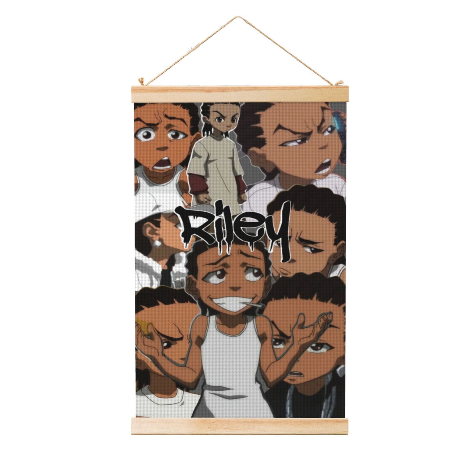 The Boondocks Poster Aesthetic Canvas Wooden Shaft Wall Art Hanging ...