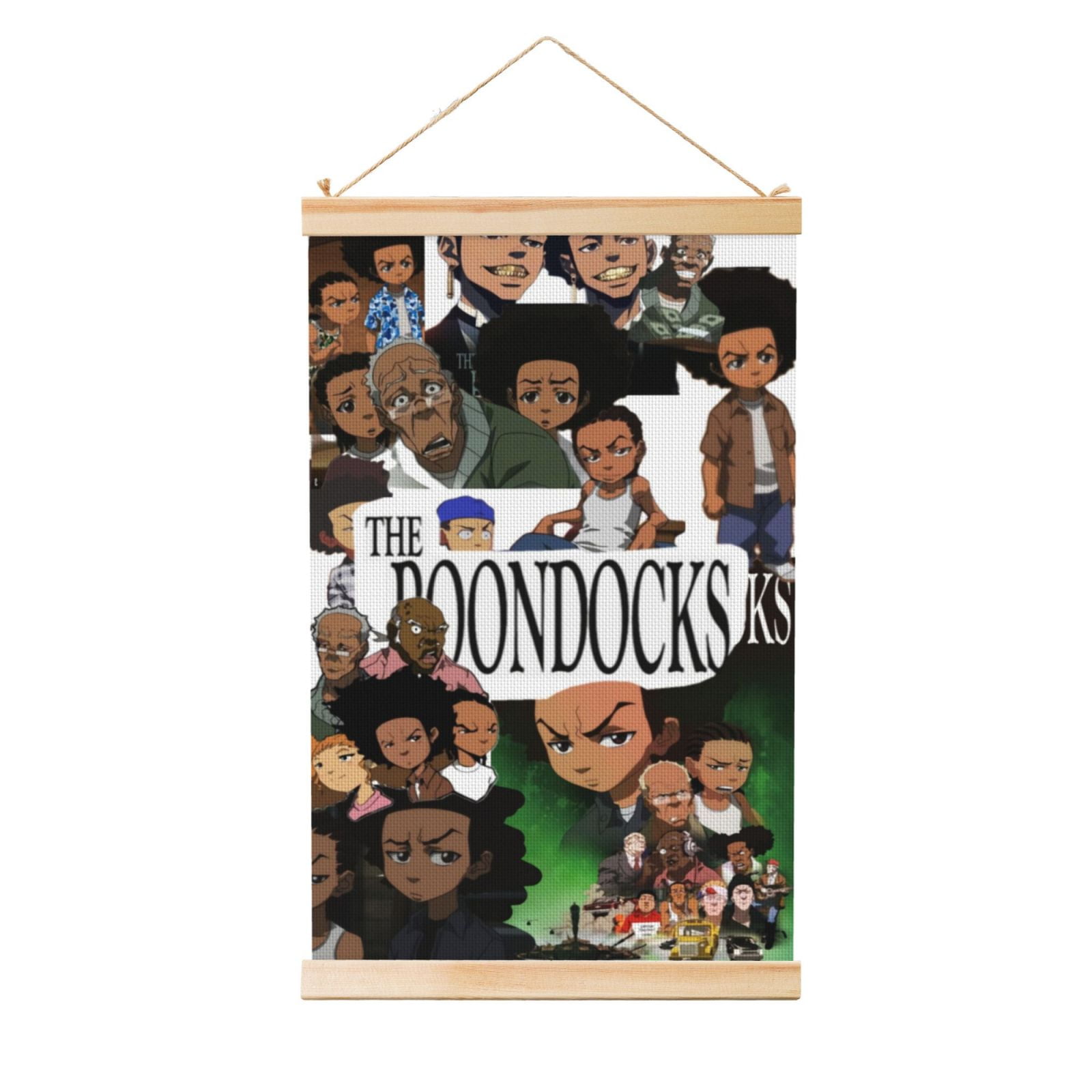 The Boondocks Poster Aesthetic Canvas Wooden Shaft Wall Art Hanging ...