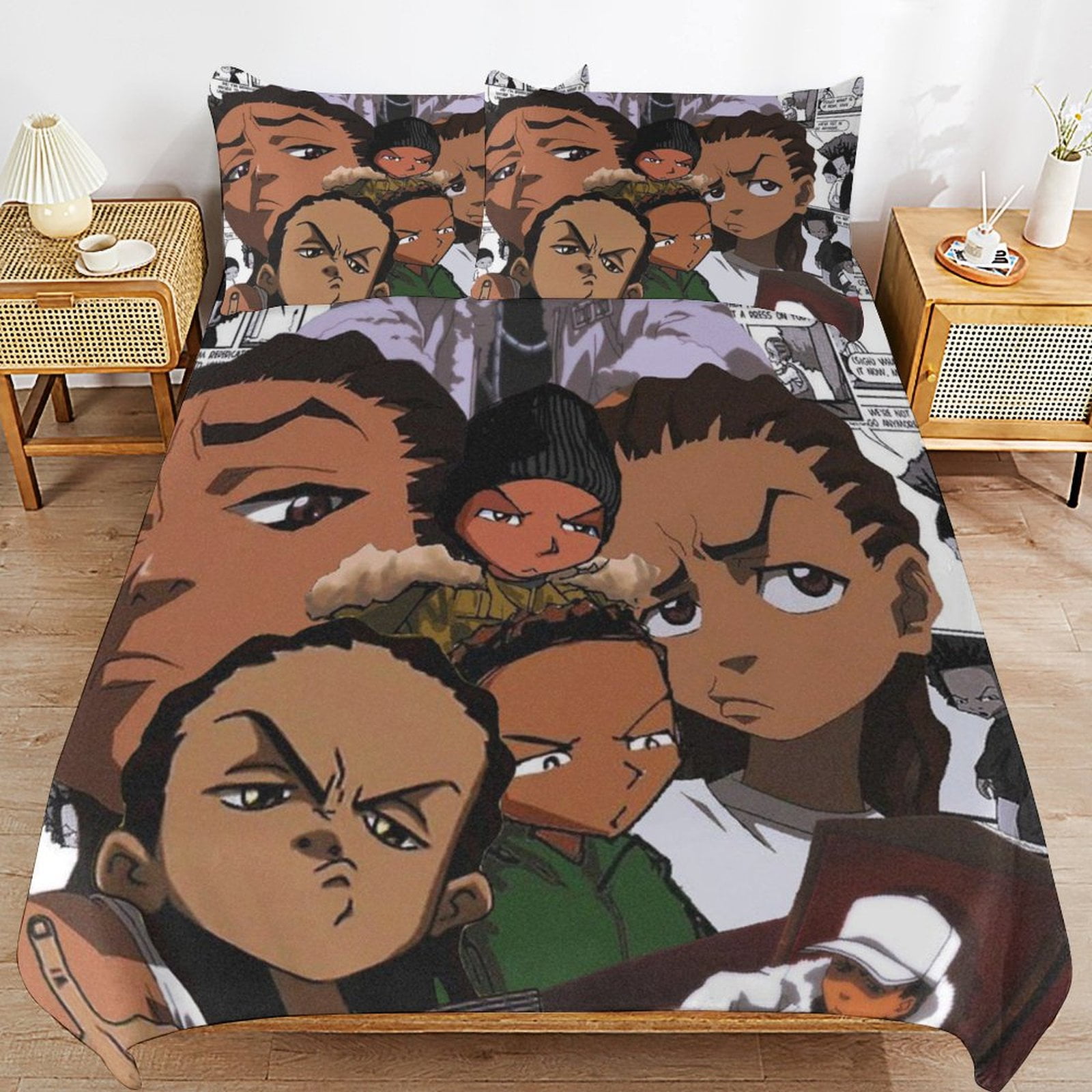 The Boondocks Printing Bedding Sets Decorative 3 Pieces Bedding Set(1 ...