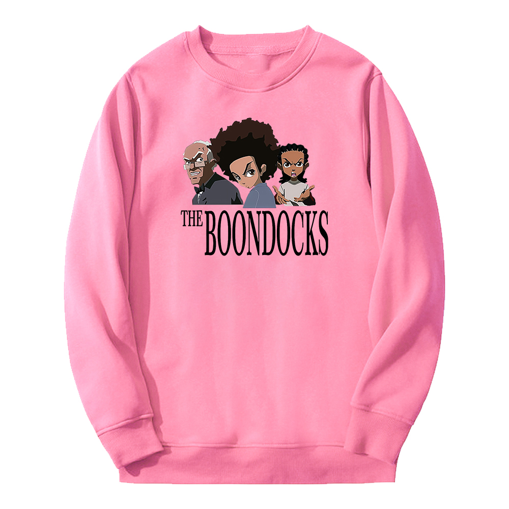 The Boondocks Sweatshirt Black Cartoon Anime Crewneck Long Sleeve ...