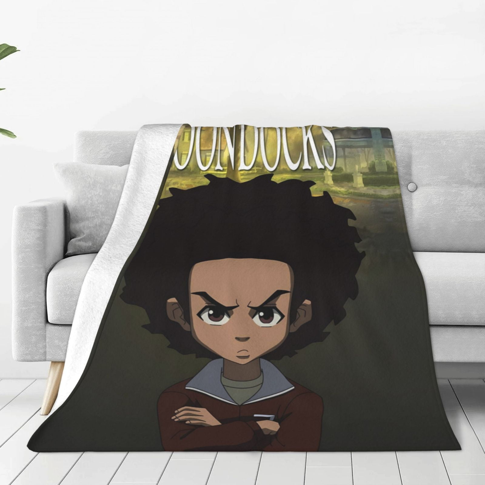 The Boondocks Throw Blanket Couch Bed Sofa Soft Lightweight Warm Cozy ...