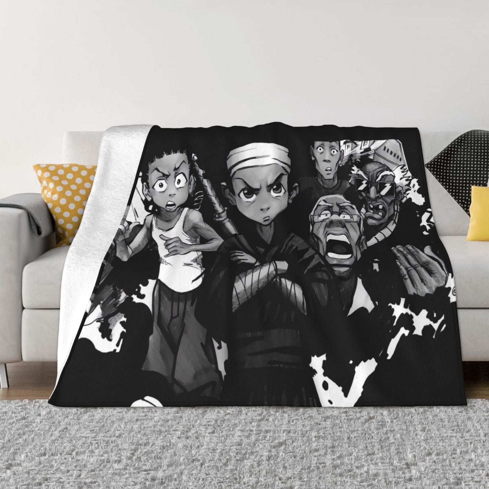 The Boondocks Throw Blanket Couch Bed Sofa Soft Lightweight Warm Cozy ...