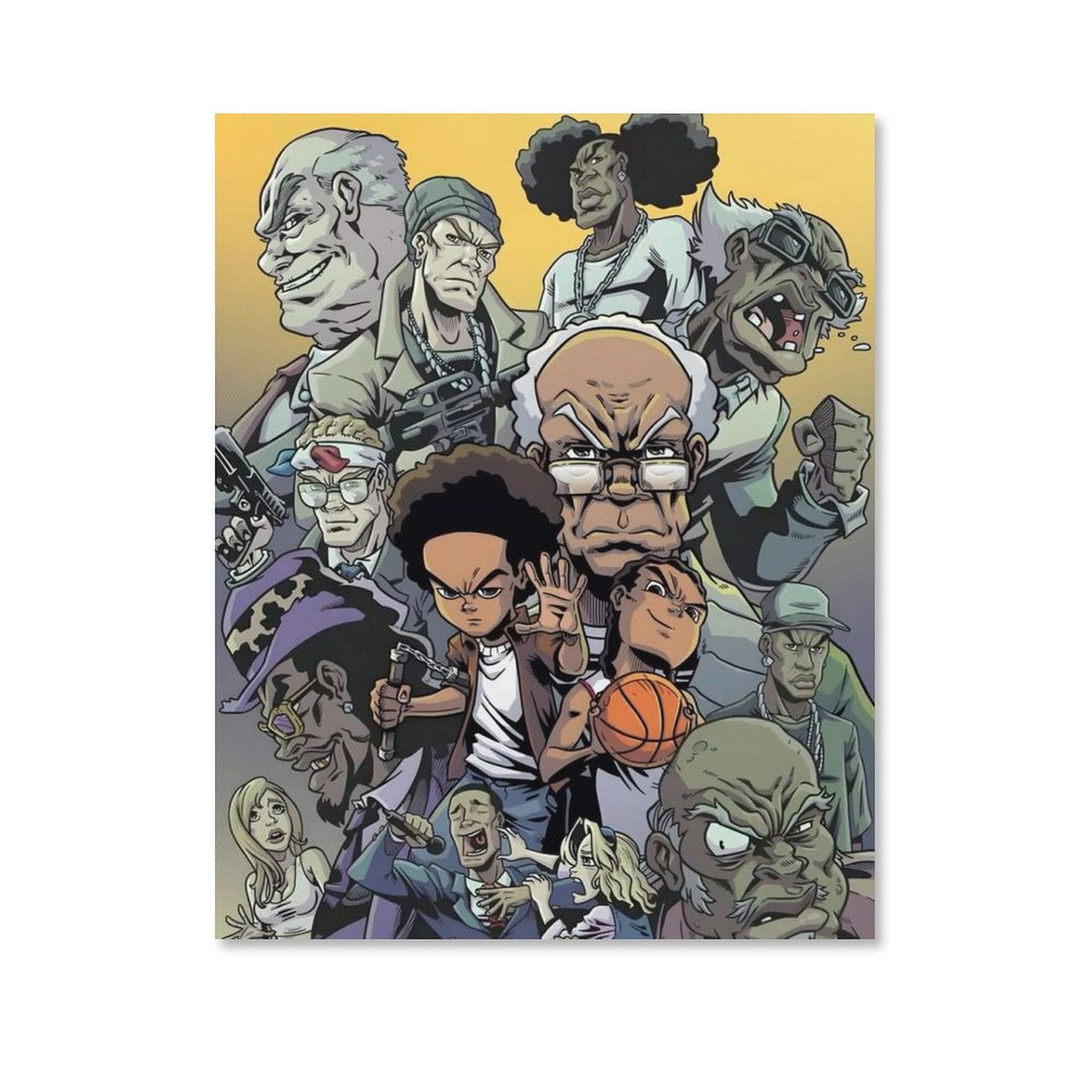 The Boondocks Wall Art, Canvas Hanging Painting, Artwork for Living ...