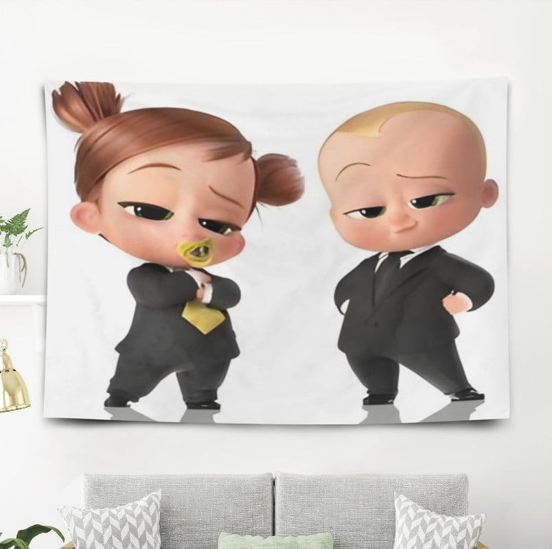The Boss Baby pattern wall hanging 50*60 inches high-quality peach skin ...