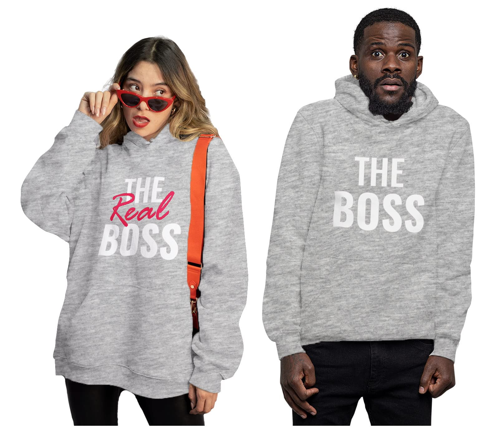 "The Boss & The Real Boss" - Funny Matching Couple Hoodie Set - Ideal ...