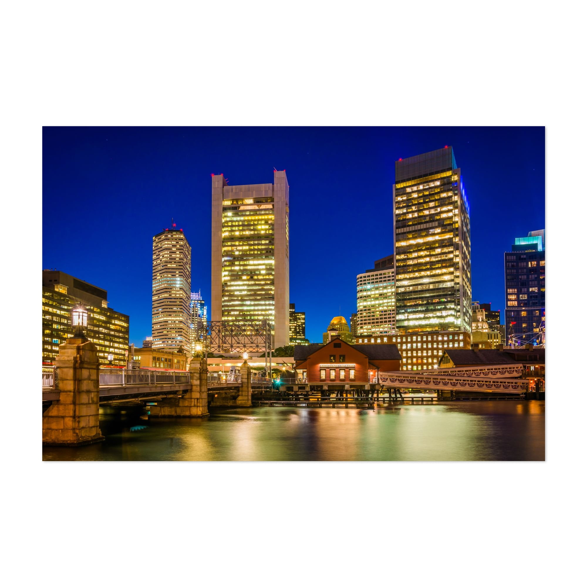 The Boston Skyline & Fort Point Channel - Boston Massachusetts ...