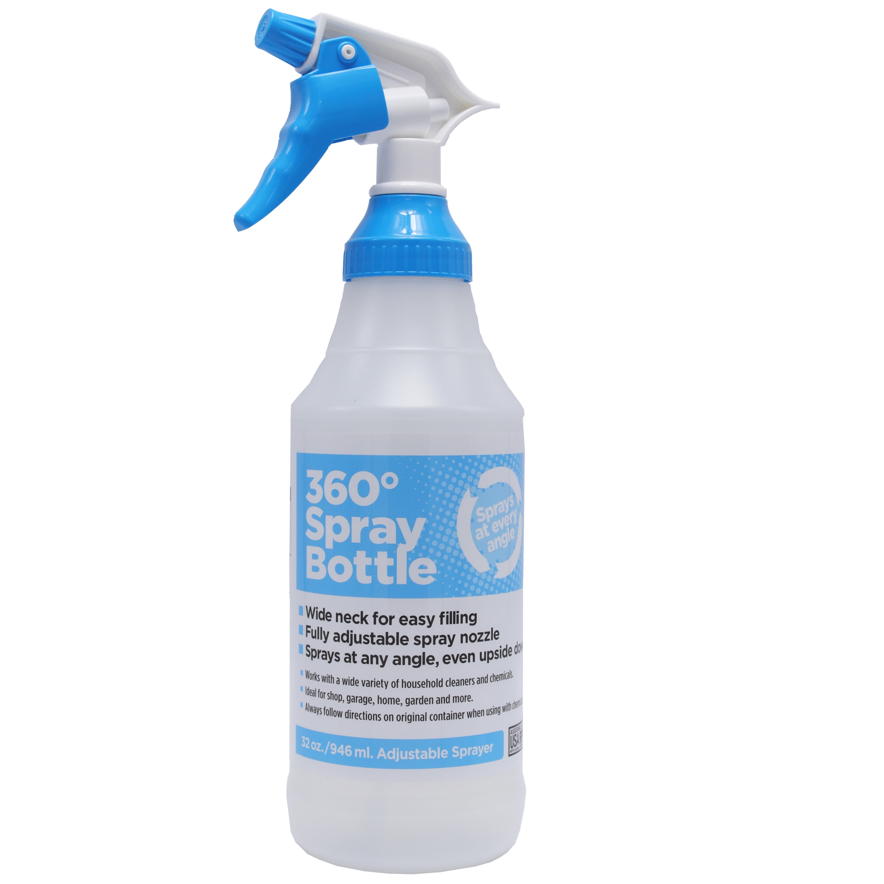 The Bottle Crew 32 Ounce All Angle Wide Mouth Plastic Spray Bottle - Walmart.com