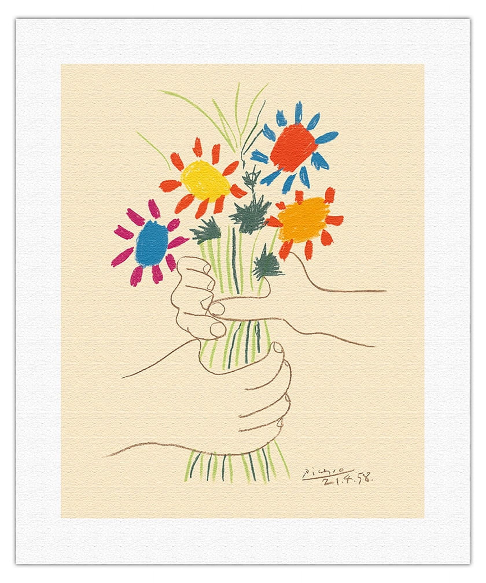 The Bouquet of Flowers (Le Bouquet De Fleurs) - From an Original Color ...