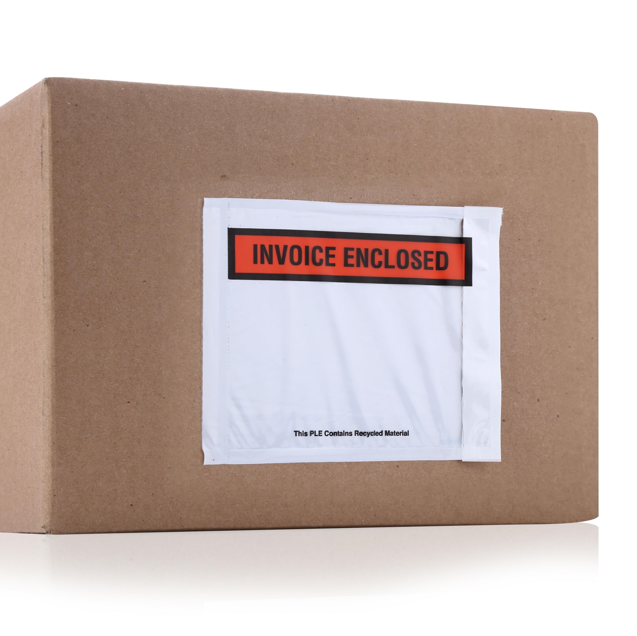 The Boxery 4 1/2 x 5 1/2" Clear Adhesive Backloading Invoice Enclosed ...