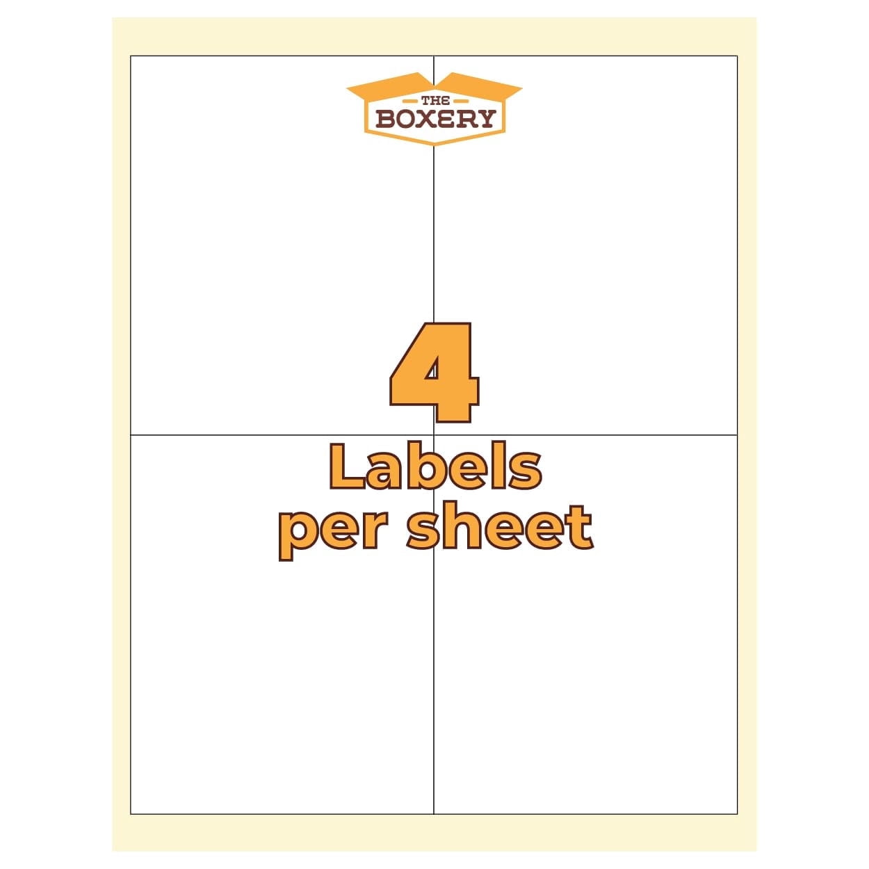 The Boxery 4" x 5" Laser/Inkjet Printer Labels, White, 4 Per Sheet ...