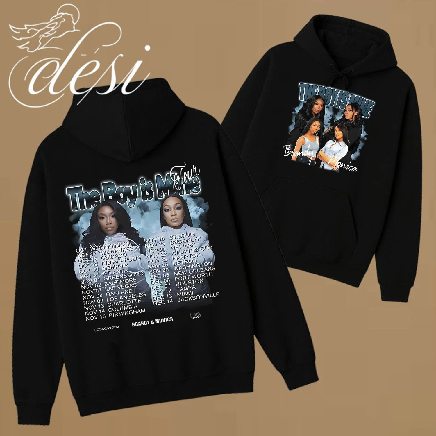 The Boy Is Mine Brandy & Monica Tour 2025 bootleg Hoodie - Walmart.com