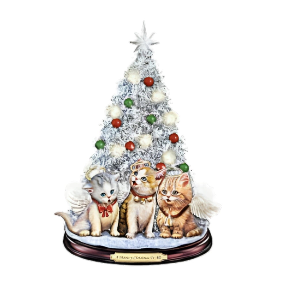 The Bradford Exchange A Meow-y Christmas To All Tabletop Christmas Tree ...