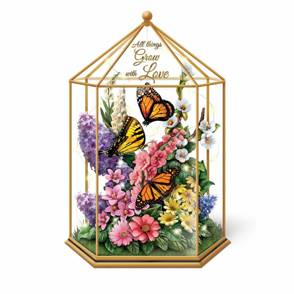 The Bradford Exchange Delicate Treasures Illuminated Monarch Butterfly ...