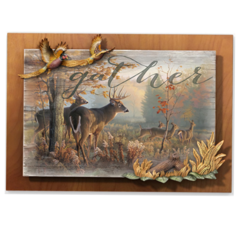 The Bradford Exchange Gather Woodland Inspirations Sculpted Wall Art ...