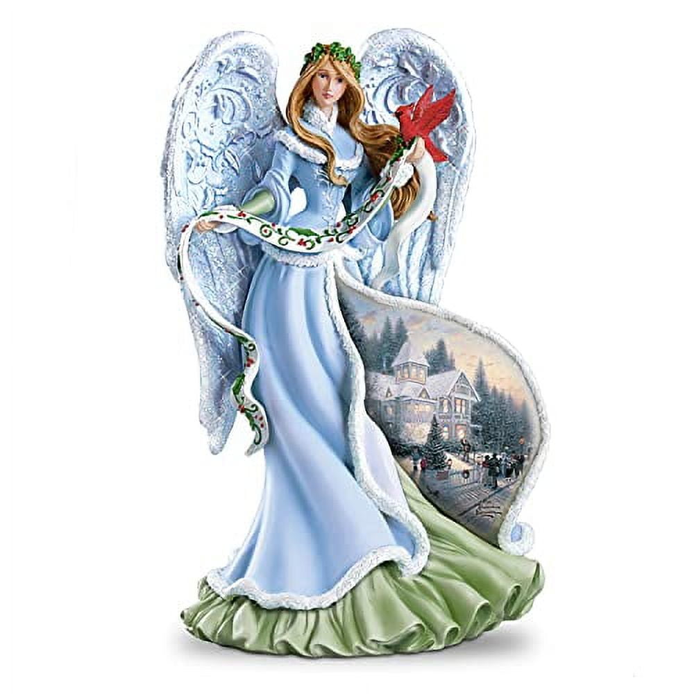 The Bradford Exchange "Holly Angel" Illuminating Angel Figurine by ...