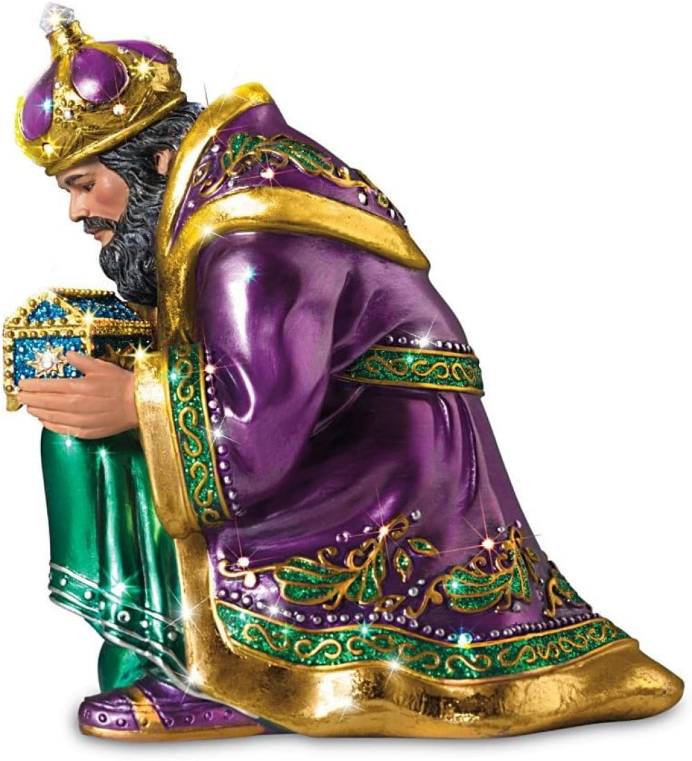 The Bradford Exchange King Balthazar From The Jeweled Nativity Figurine ...