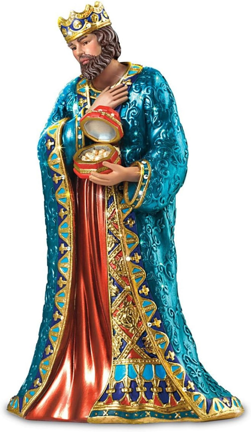 The Bradford Exchange King Caspar From The Jeweled Nativity Figurine ...