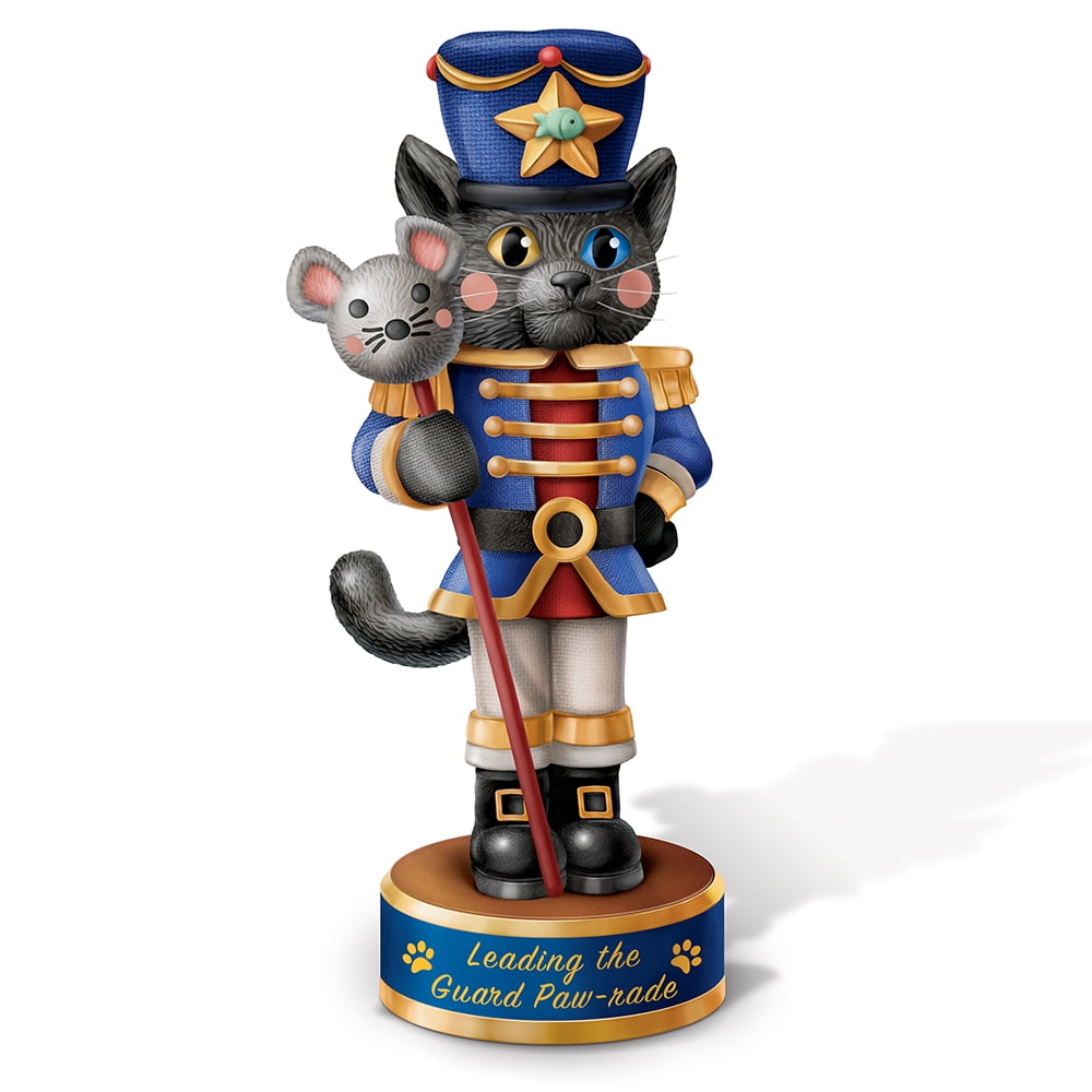 The Bradford Exchange Leading the Guard Paw-rade Meowy Cat Nutcracker ...