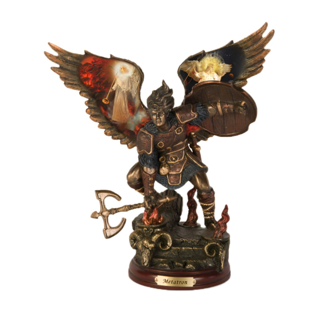 Bradford Exchange Metatron Scribe Bronze Angel Sculpture by Howard ...