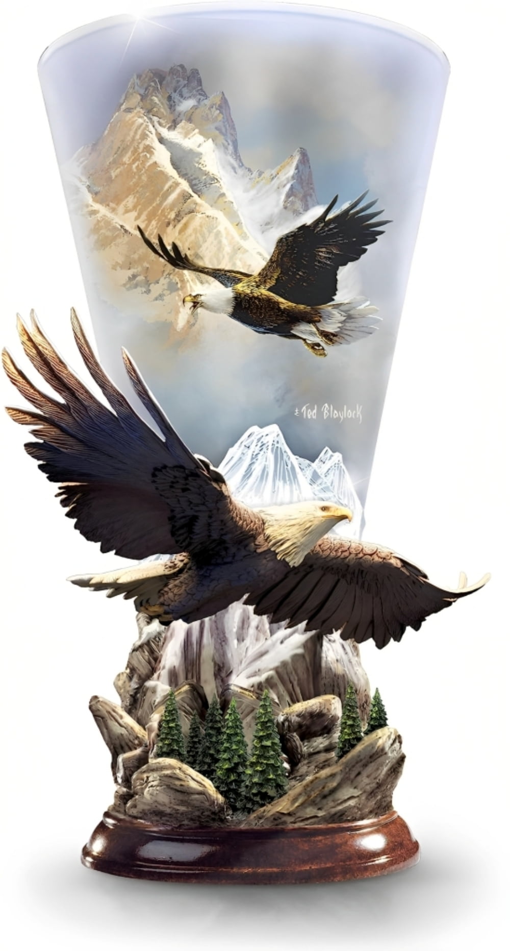 The Bradford Exchange Mountain Majesty Eagle Lamp Inspired Torchiere ...