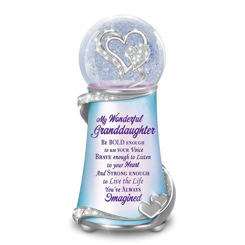 The Bradford Exchange My Wonderful Granddaughter Musical Glitter Snow ...