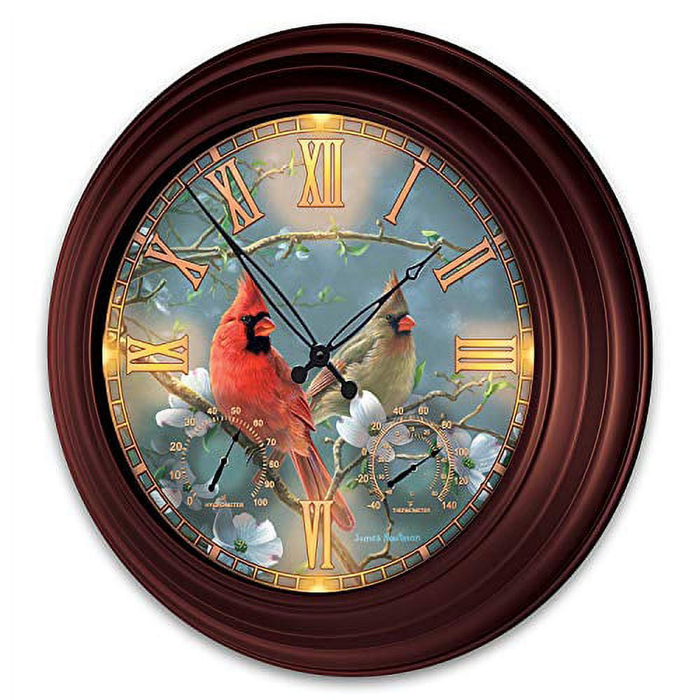 Bradford Exchange Cardinal-Themed Atomic Wall Clock, Indoor, Battery ...