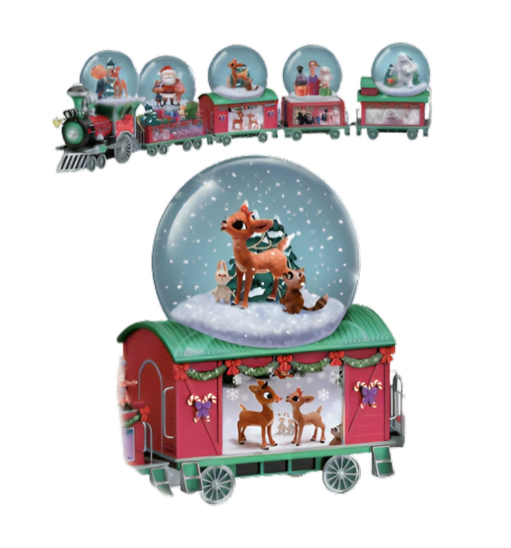The Bradford Exchange Rudolph The Red-Nosed Reindeer Express Snowglobe ...