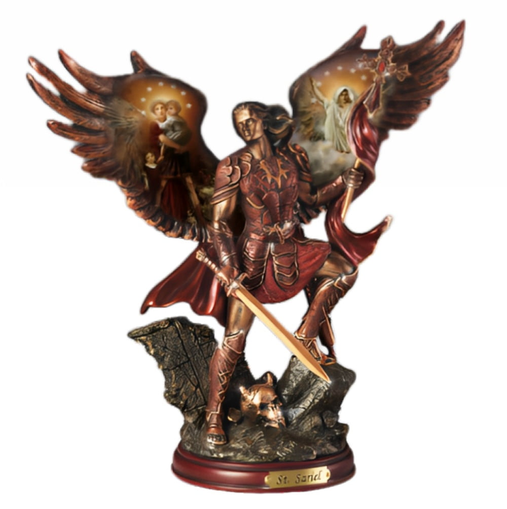 The Bradford Exchange "Sariel Command of God" Archangels of Light Bronze Religious Sculpture ...