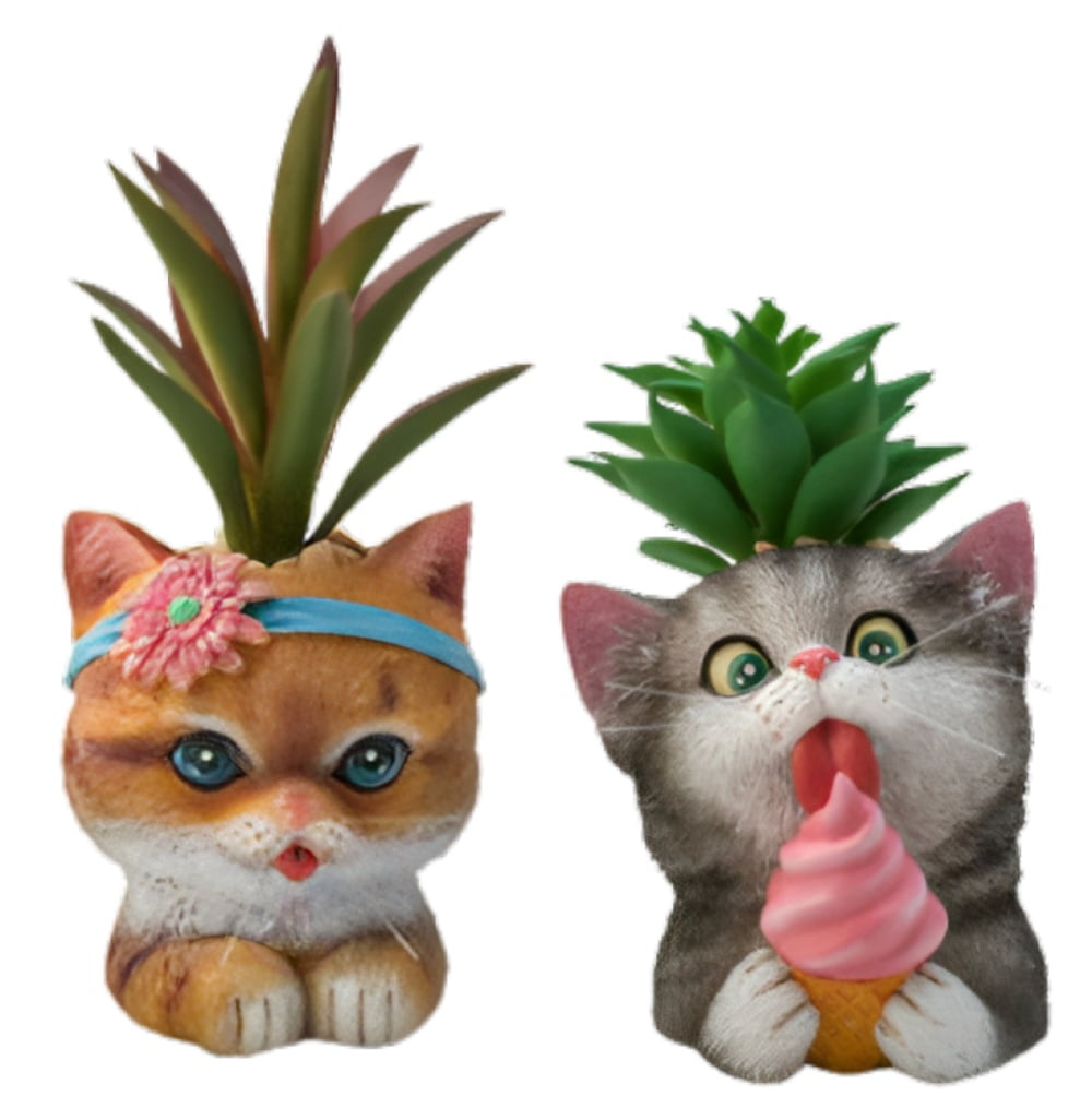 The Bradford Exchange SweetPea And Loki Purr-fect Planters Sculpture ...