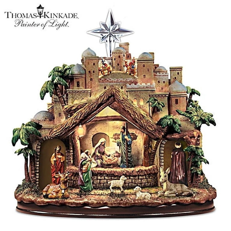 Revolving Nativity Scene Thomas Kinkade Revolving Nativity Set ...