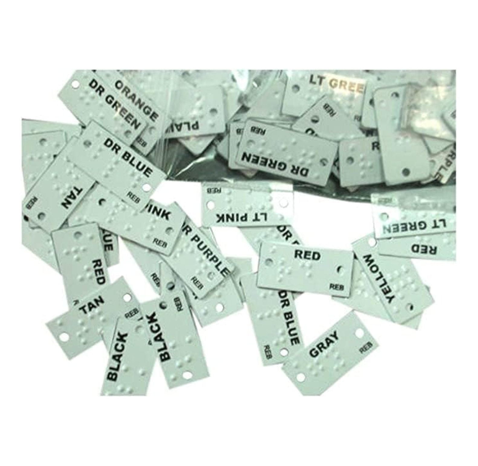 The Braille Store Set of 100 Braille Color Clothing - Walmart.com