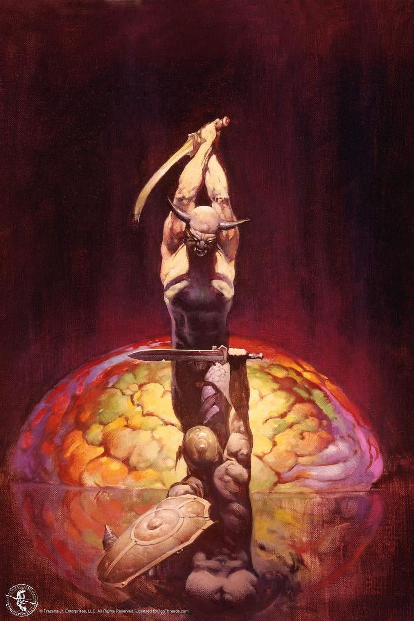 The Brain by Frank Frazetta Wall Art Gothic Fantasy Decor Frank ...