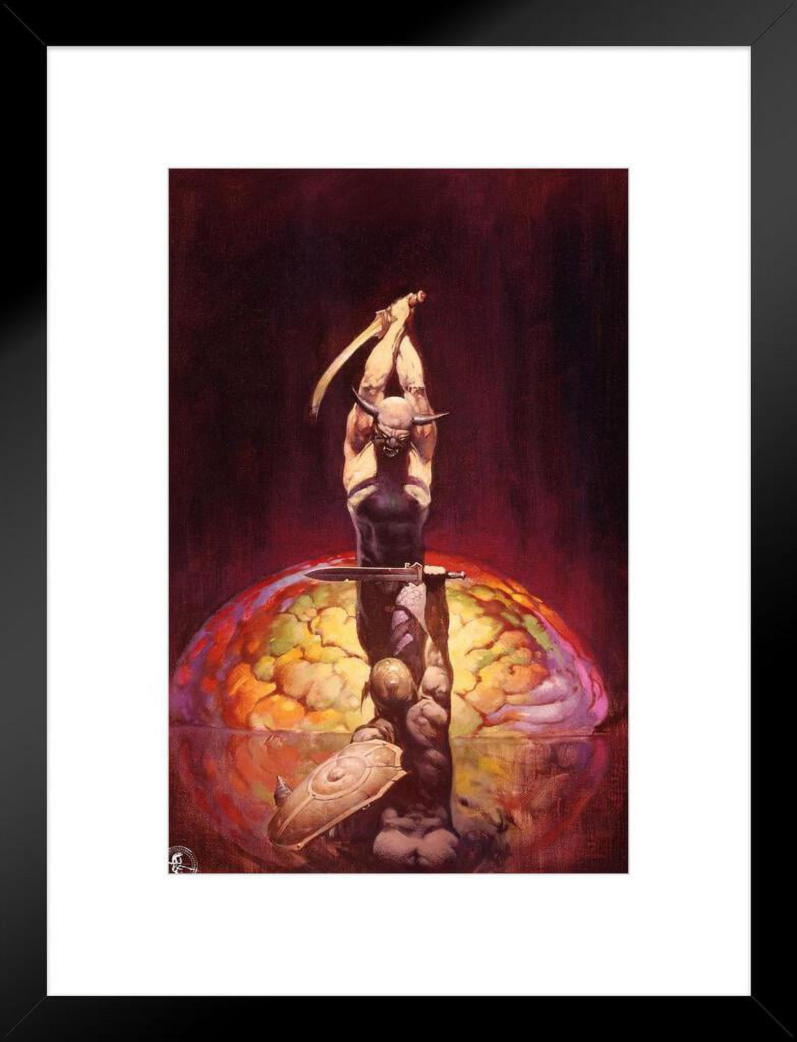 The Brain by Frank Frazetta Wall Art Gothic Fantasy Decor Frank ...