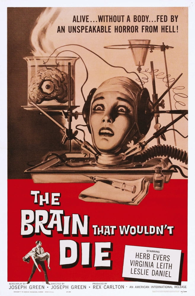 The Brain That Wouldn'T Die Us Poster Art Virginia Leith 1962 Movie ...